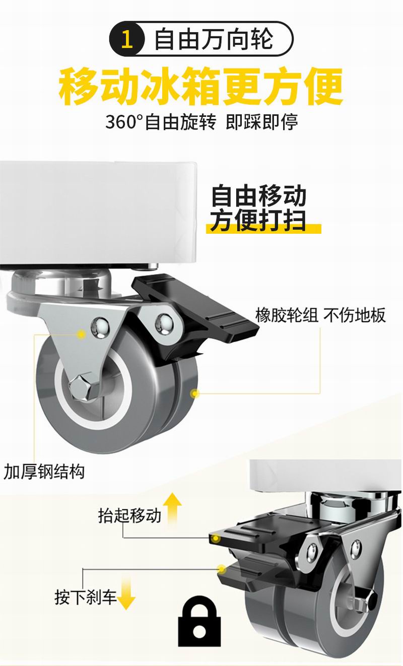 2-Door Fridge Extendable Movable Base Bracket Stand Double Door ...