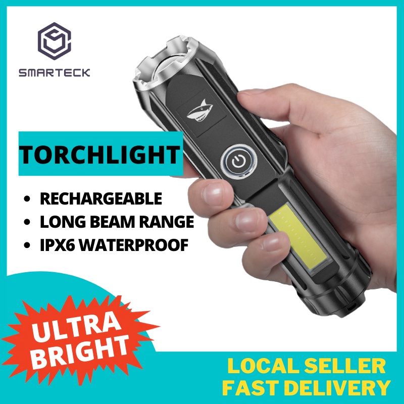Mini Torchlight Ultra Bright XPE Torch Light Rechargeable USB ...