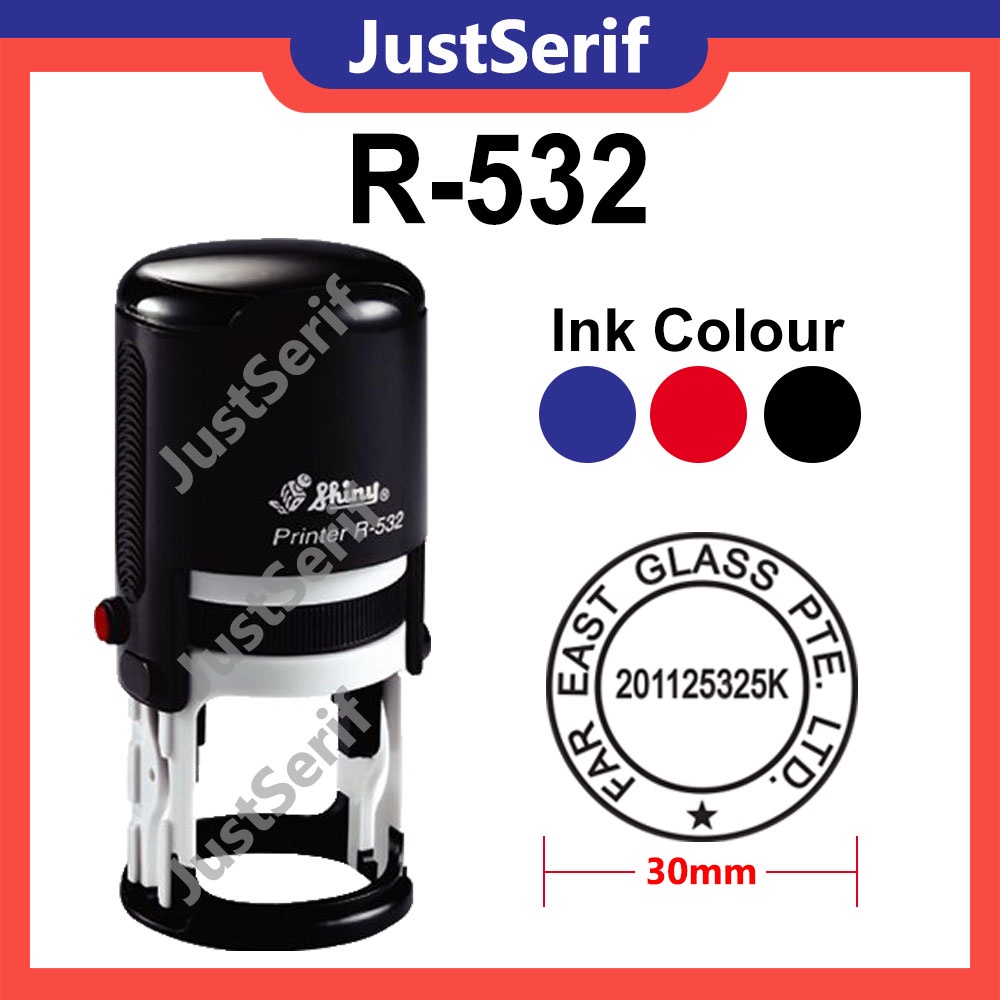 Self Inking Round Company Logo Stamp R532/R524/R517 Shiny | Shopee ...