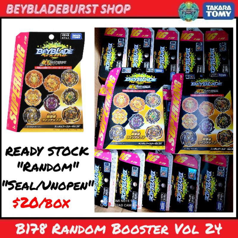 B178 Random Booster Vol 24 Beyblade Takara Tomy ( Genuine Takara Tomy ...