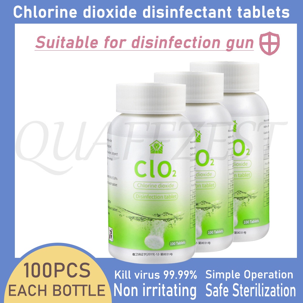 QUAFFZESTCIO2 Chlorine Dioxide Disinfectant Tablet Effervescent Multi ...