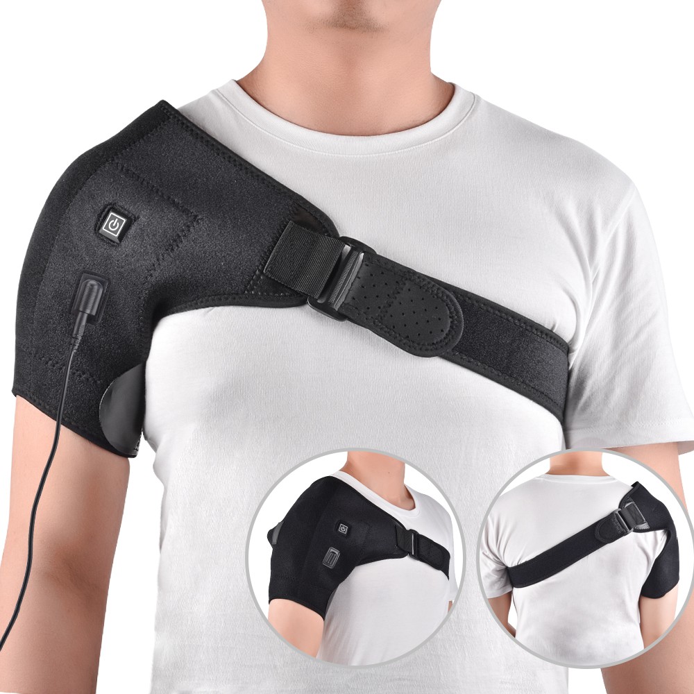 Heat Therapy Shoulder Brace Adjustable Shoulder Heating Pad for Frozen ...