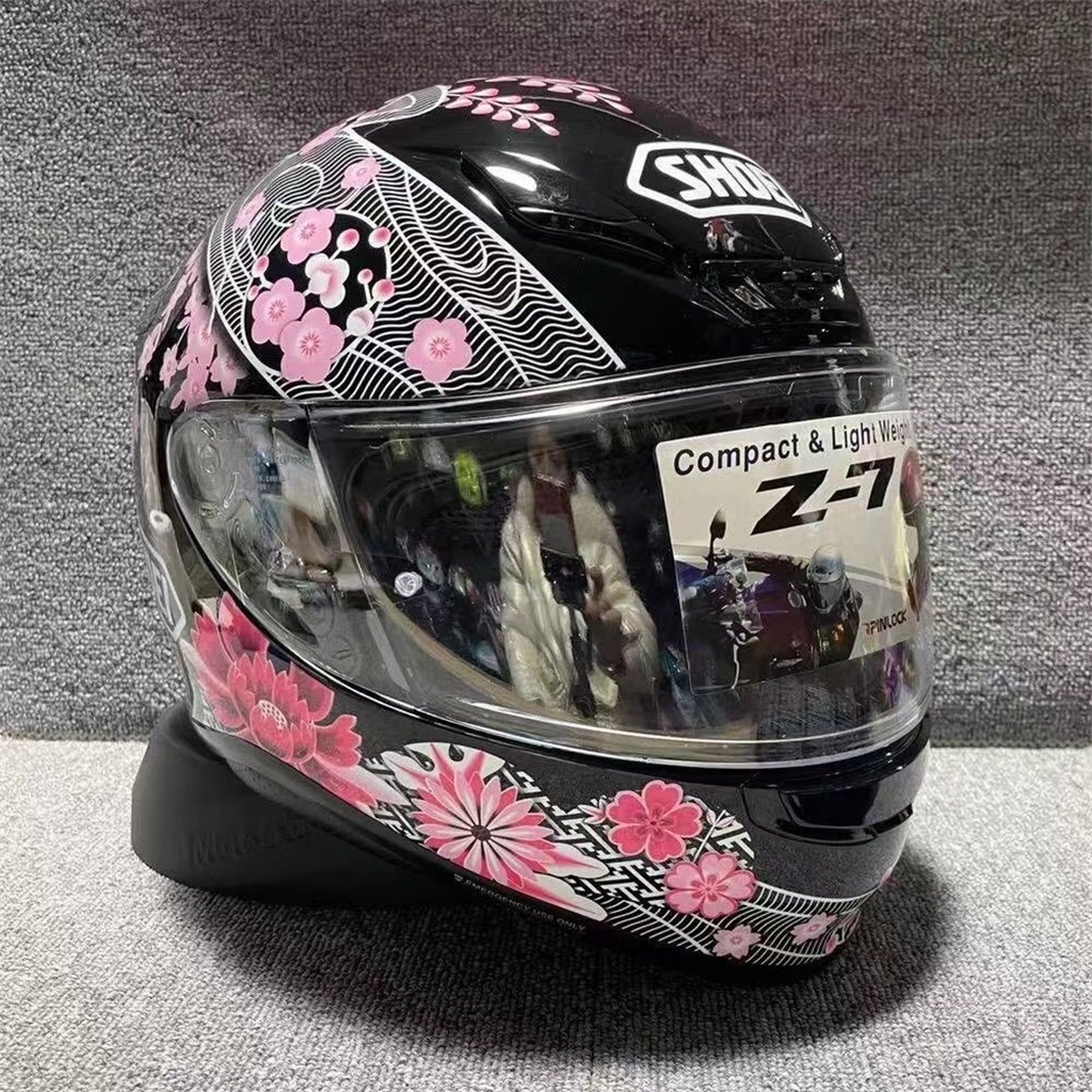 SHOEI Z7 Black Cherry Blossom Full Face Helmet SHOEI Motorcycle Riding ...