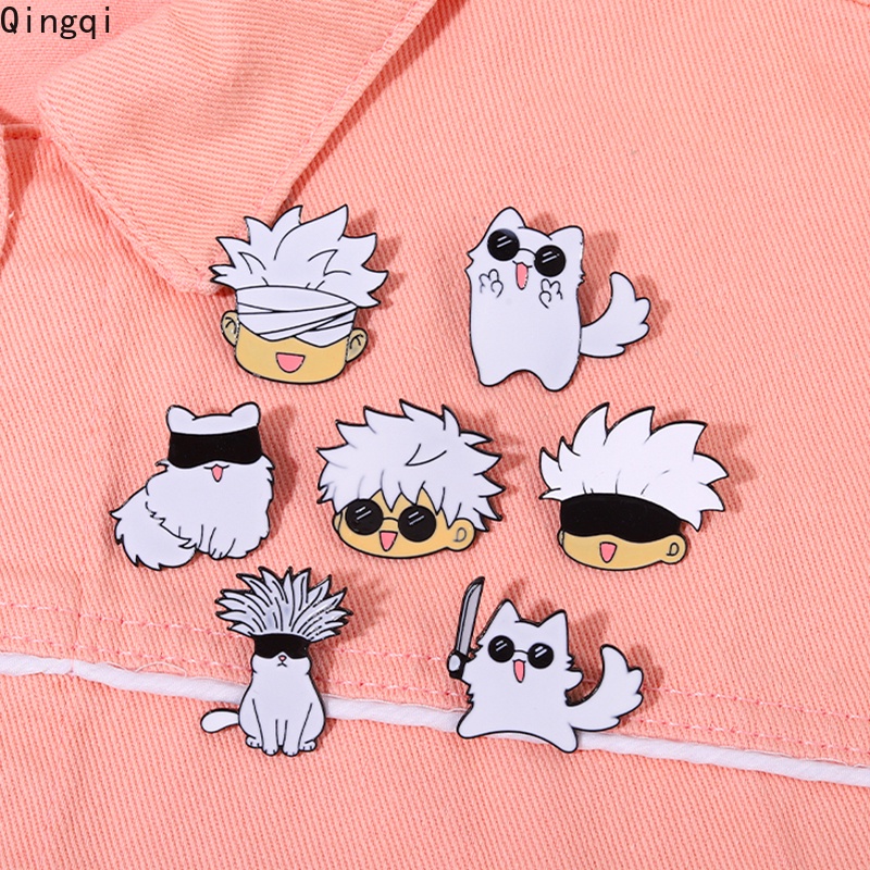 Anime Comic Style Cute Jujutsu Kaisen Enamel Pins Gojo Satoru Brooch ...