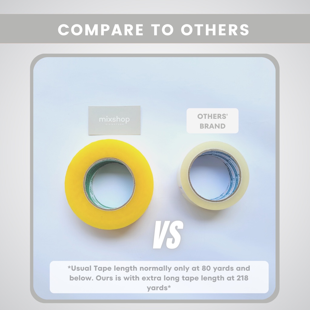 mixshop High Quality 45mm x 218 yards Extra Long Transparent Adhesive ...