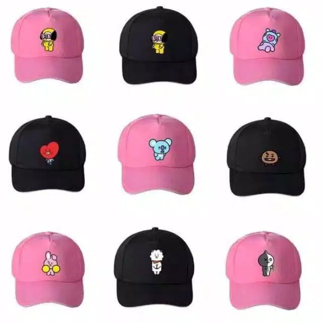 Bts BT21 Character BASEBALL CAP JUNGKOOK JIMIN JIN JHOPE RM SUGA ...