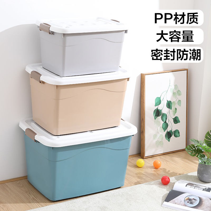 Plastic Large Storage Box with Wheels 10L-140L Movable Organiser Boxes ...