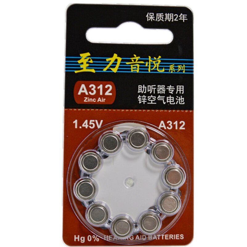 10pcs/30pcs/60pcs Packs Zinc Air Hearing Aid Batteries 312 A312 E312 ...