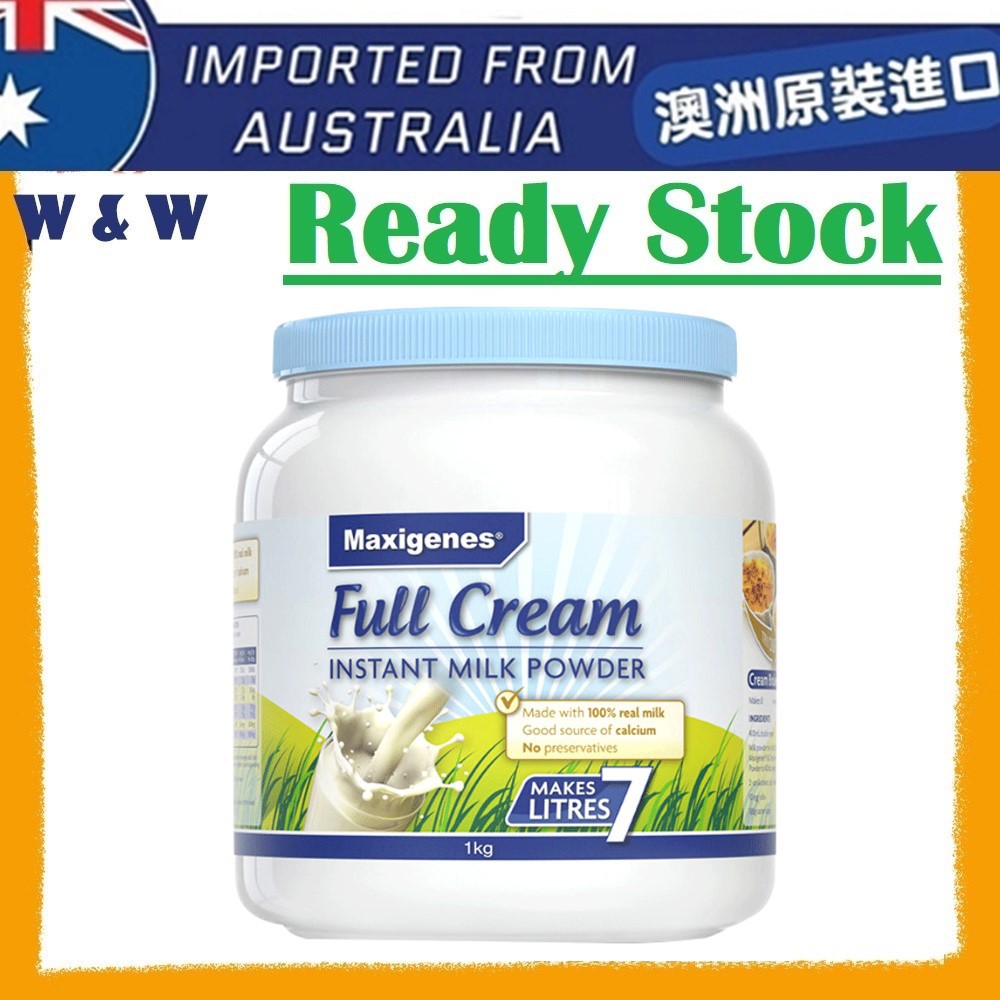 [AUS Import EXP 02/2027] Maxigenes Full Cream Instant Milk Powder ( 1kg ...
