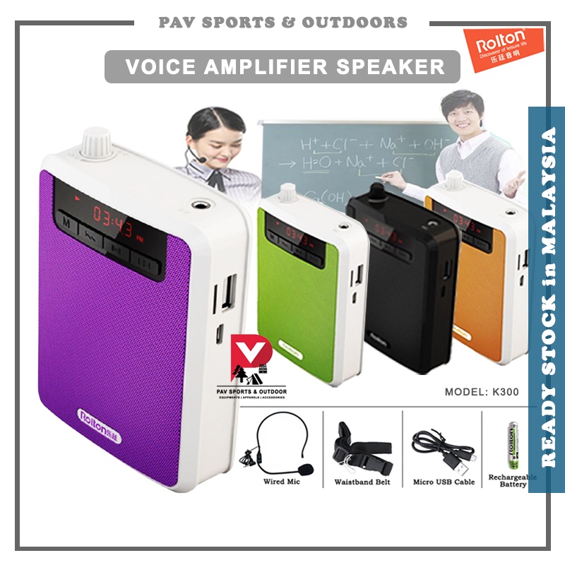 Rolton K300 Voice Amplifier Wired Headset Mic with Loud Speaker ...