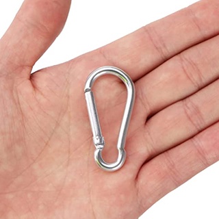 1PC Mini Carabiner Keychain Alluminum Alloy D-ring Buckle Spring ...
