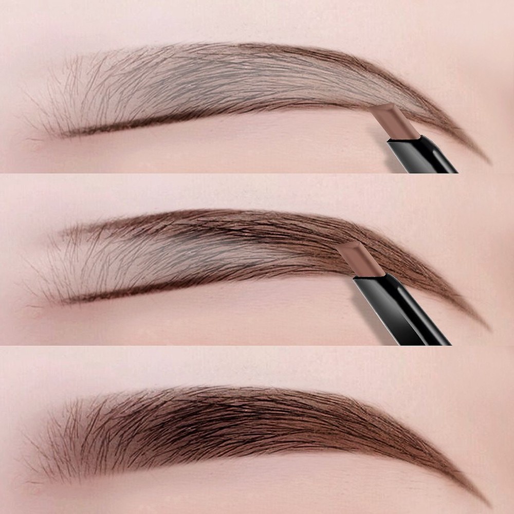 Automatic Rotation Eyebrow Pen Brow Tint Eye Makeup Triangle Double ...
