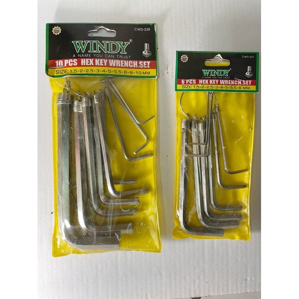 Clear Stock Hexagon Wrench Set 8 Pcs/Of 10 WINDY | Shopee Singapore