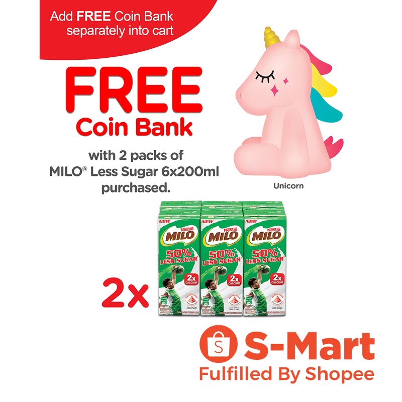 MILO RTD Coin Bank (Unicorn) | Shopee Singapore