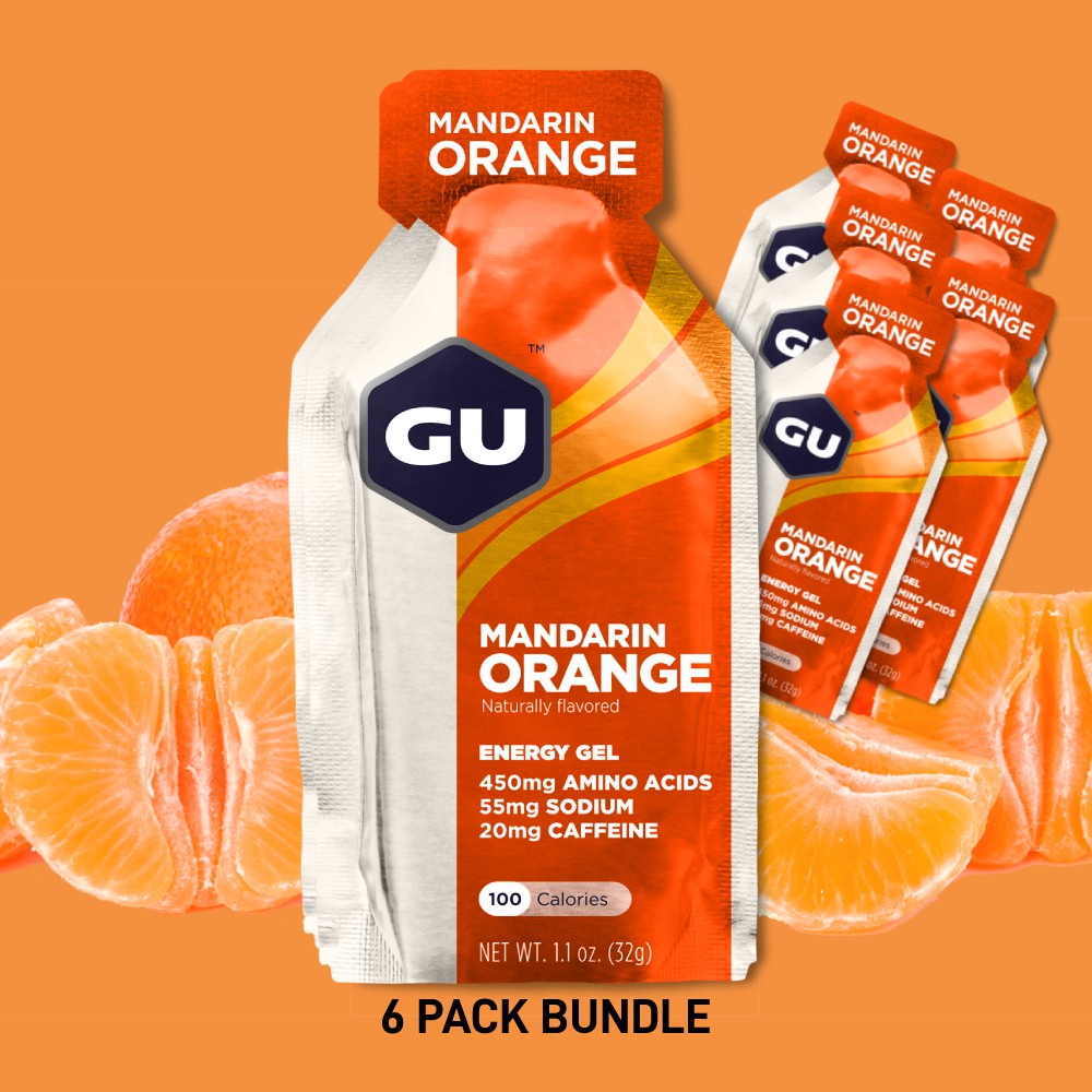 (6 Packs) GU Energy Gel Mandarin Orange - Expiry Date: Oct 2025 ...