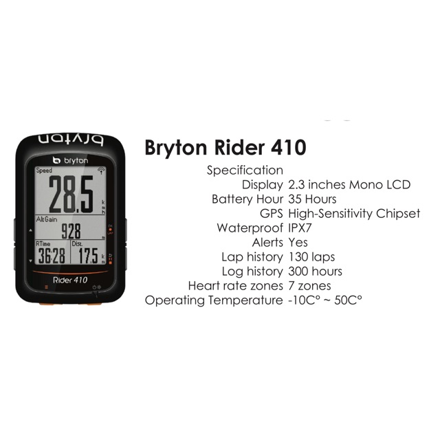 Bryton Rider 410 Full GNSS Support GPS Cycling Computer | Shopee Singapore