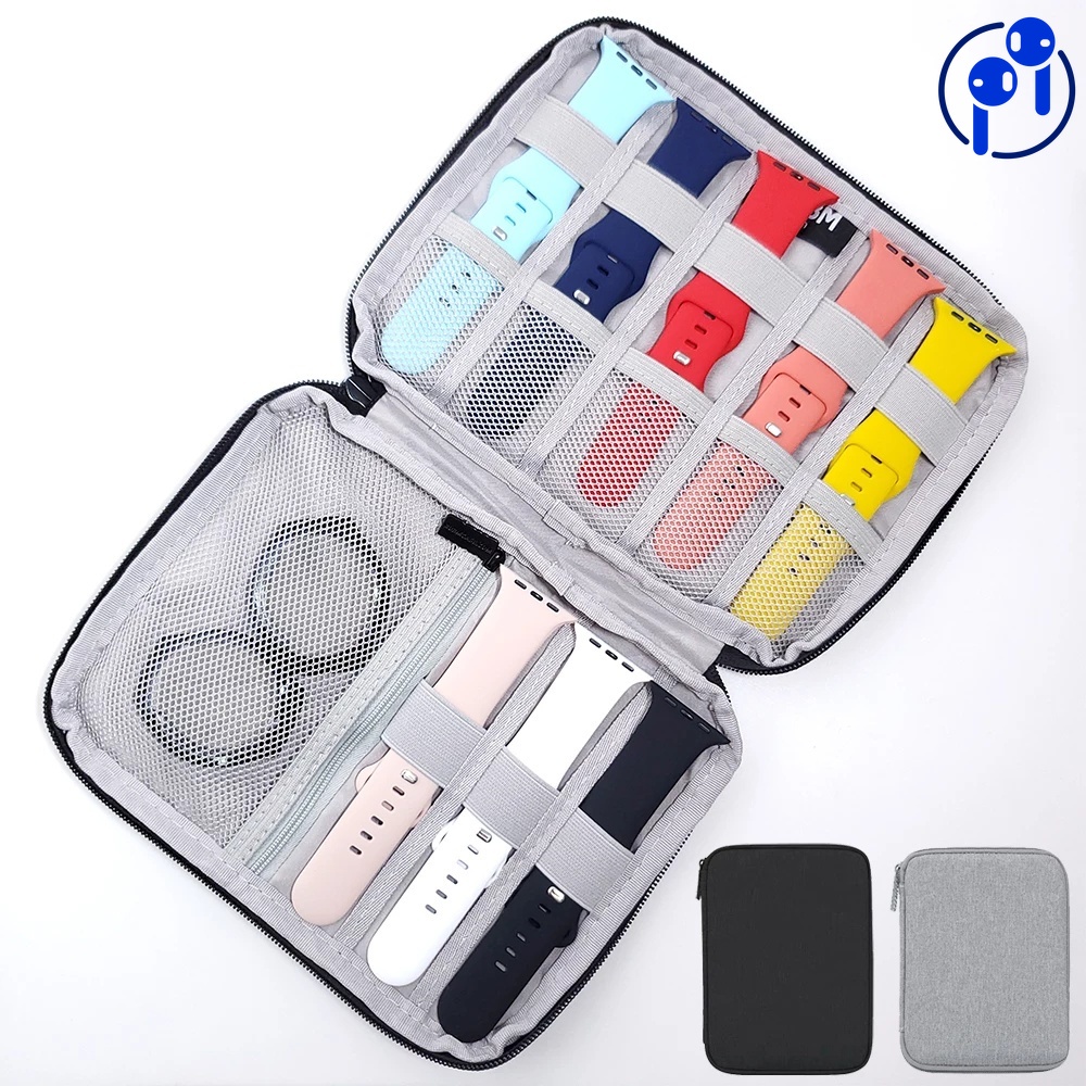 Portable Watch Strap Organizer Watchband Storage Box USB Cable Carrier ...