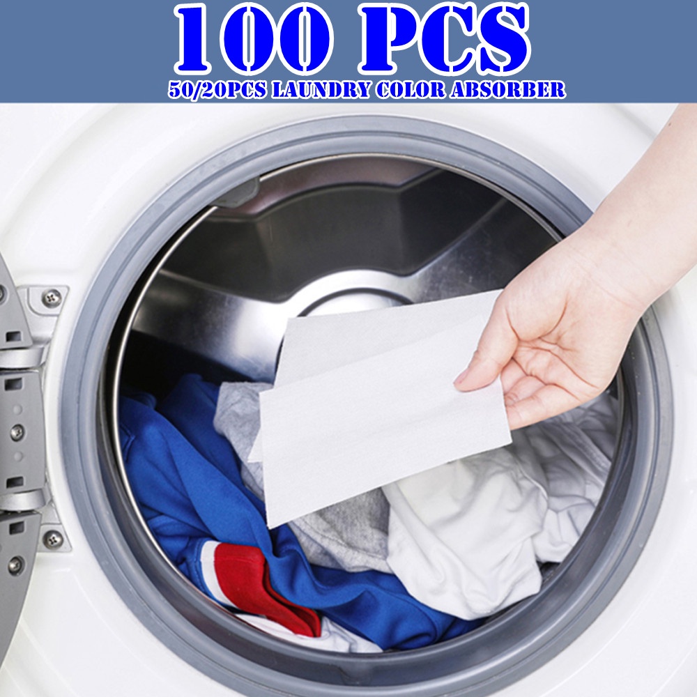 100/50/10pcs Washing Machine Laundry Color Absorber Sheet Anti-cross ...
