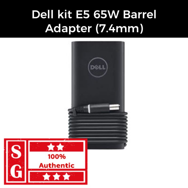 Dell 7.4 mm Barrel 65W AC Adapter With 1 Meter Power Cord UK 450-AJUQ ...
