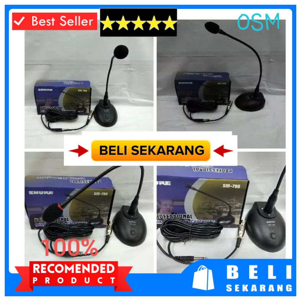 Shure condenser microphone mic table podium microphone pro audio sound ...