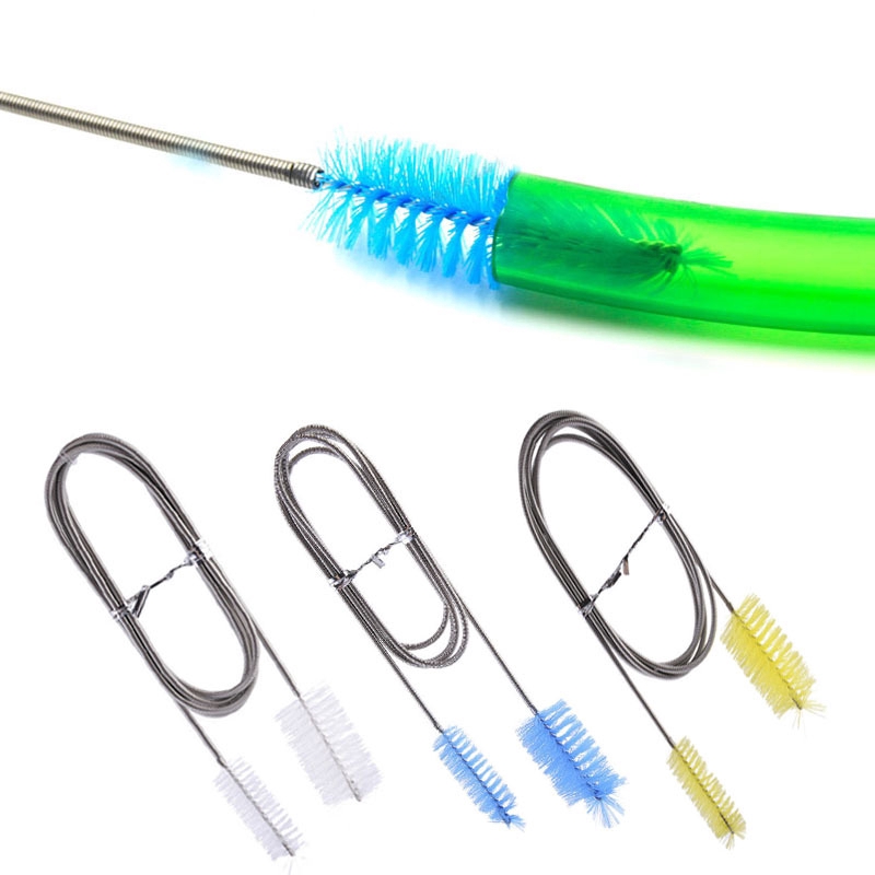 1.55m Water Tube Pipe Aquarium Cleaner Brush Flexible Double Head Brush ...