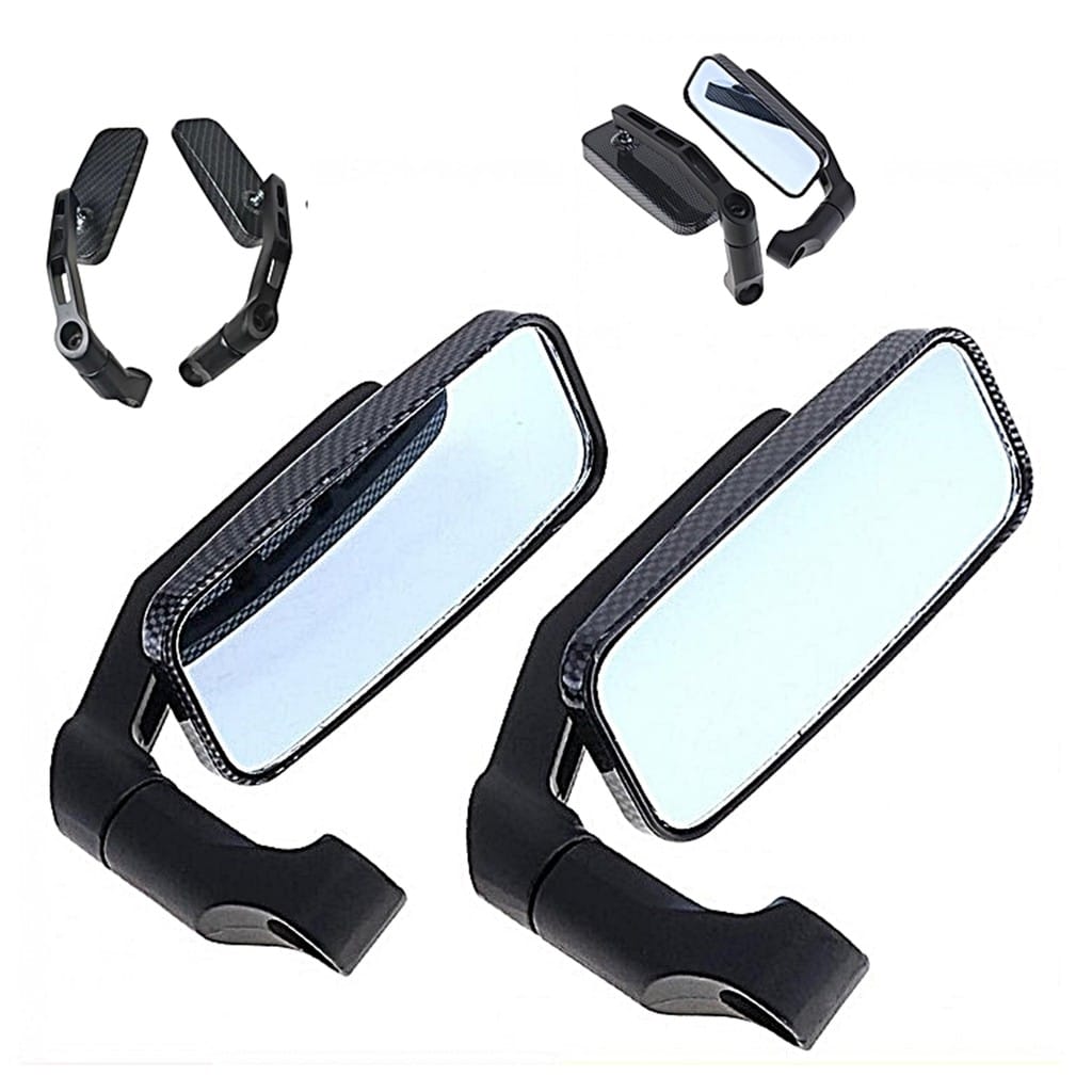 Motorcycle Rearview Mirror Alloy CNC Racing Side Mirror Rectangle ...