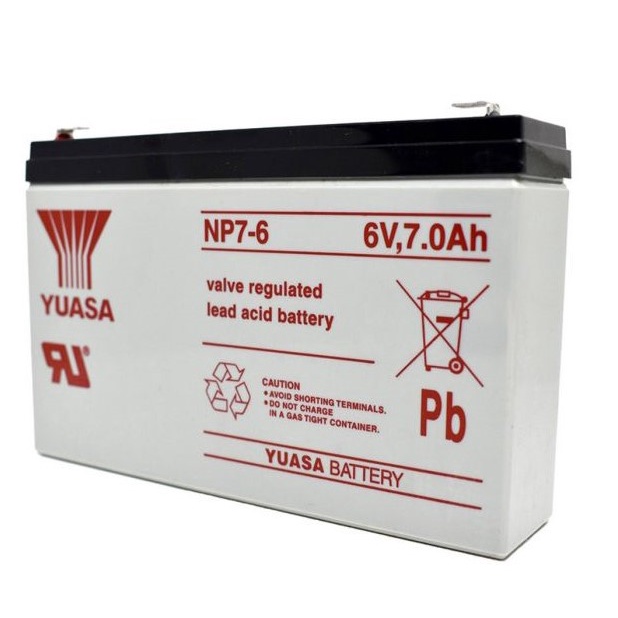 Yuasa NP7-6 VRLA Lead Acid Battery 6v 7Ah | Shopee Singapore