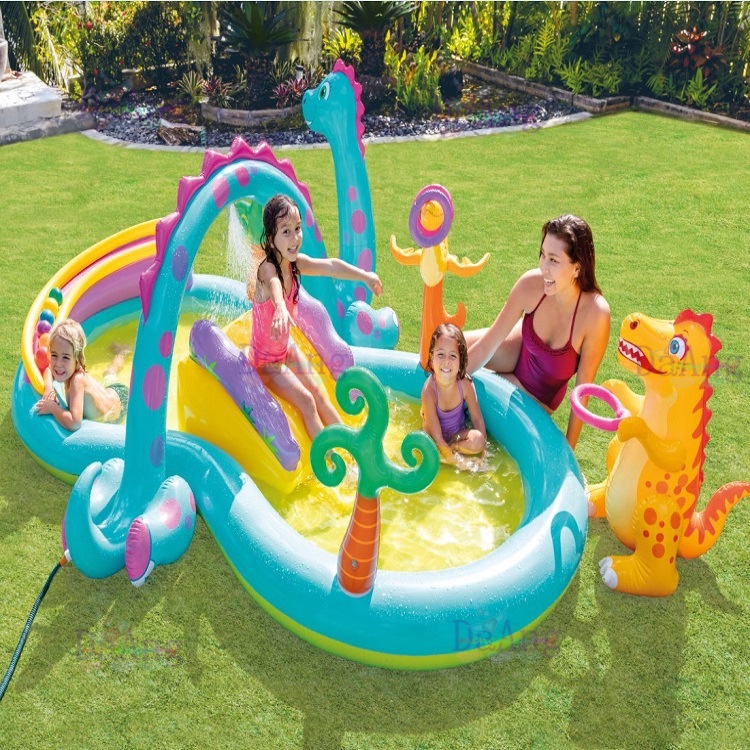 Dinosaur Bazi Inflatable Swimming Pool Inflatable Slide Dinosaur ...