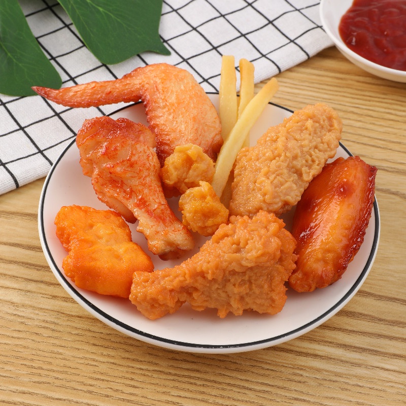 Artificial Fried Chicken Simulated Model Lifelike Fake Chicken Wings ...