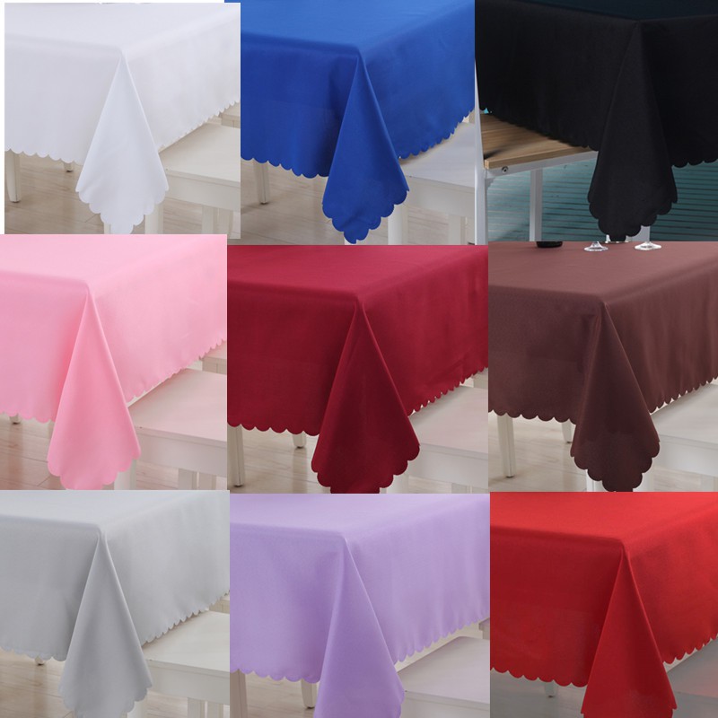 Rectangle Polyester Tablecloth Table Cover Dining Party Table Cloth ...