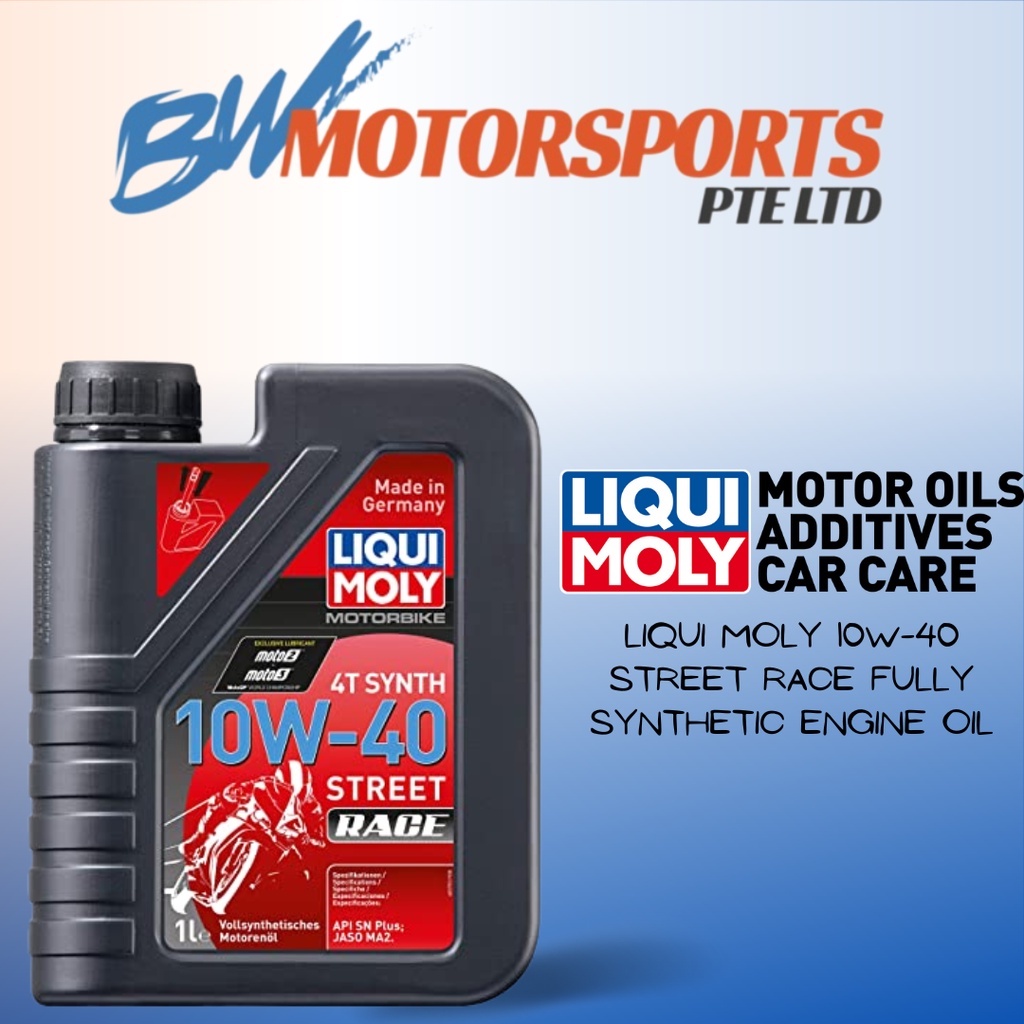 Liqui Moly 10W40 Street Race Fully Synthetic Engine Oil (1 Litre) | Shopee Singapore