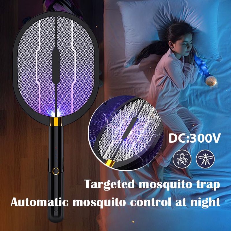 【SG Ready Stock】Electric Insect Racket Rechargeable Mosquito Killer ...
