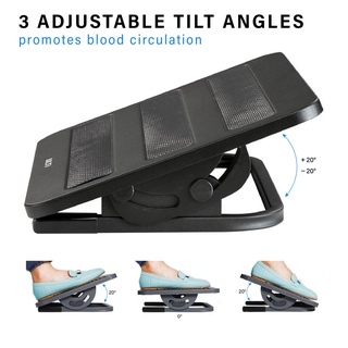 ULTi Ergonomic Footrest, Angle Tilt Adjustable with Anti-Fatigue ...