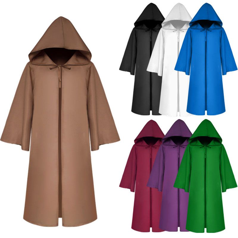Newest Star Wars Jedi Warrior Hooded Cloak Cape Robe Costume Cosplay ...