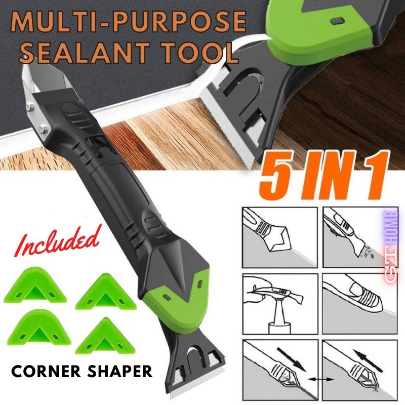 SG ready stock 5-in-1 Silicon Sealant Scraper Tool for kitchen , sink ...