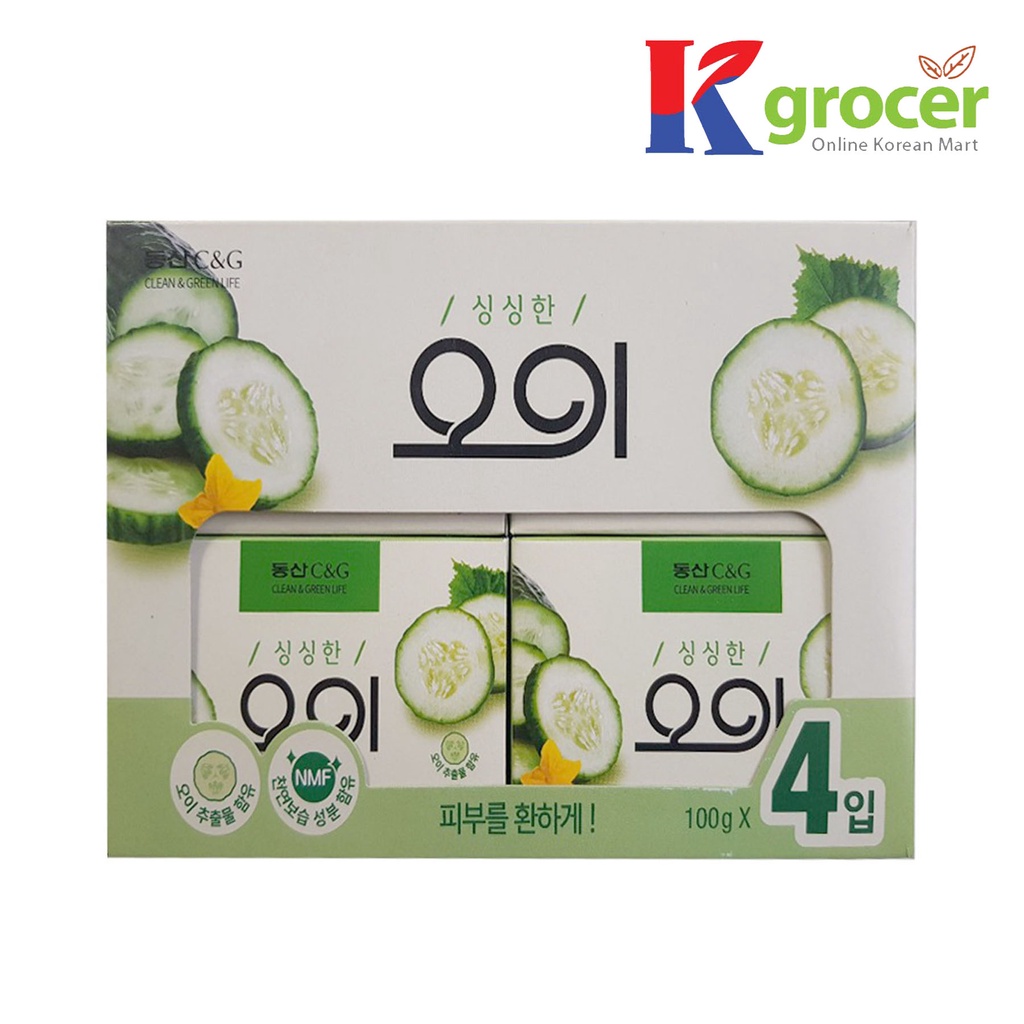 Kgrocer Dongsan Clean & Green Korean Cucumber Soap 100g Natural Fresh ...