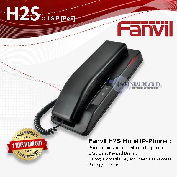 Fanvil H2S - Minimalist Hotel IP Phone | Shopee Singapore