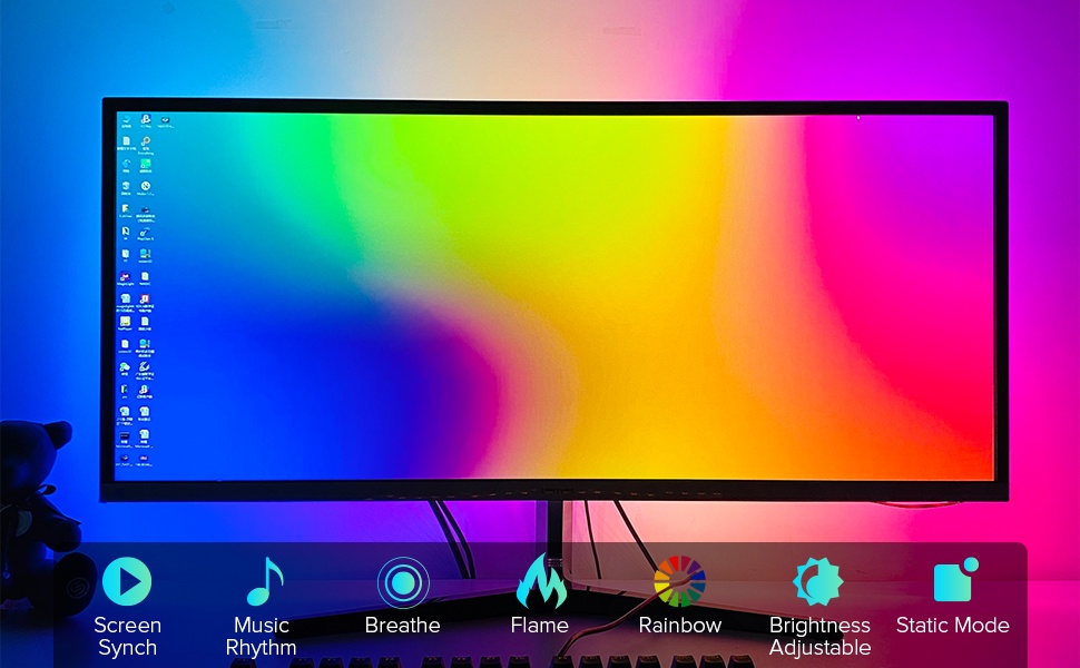Ambient RGB LED Smart Strip Light for Dream Color Screen Computer ...