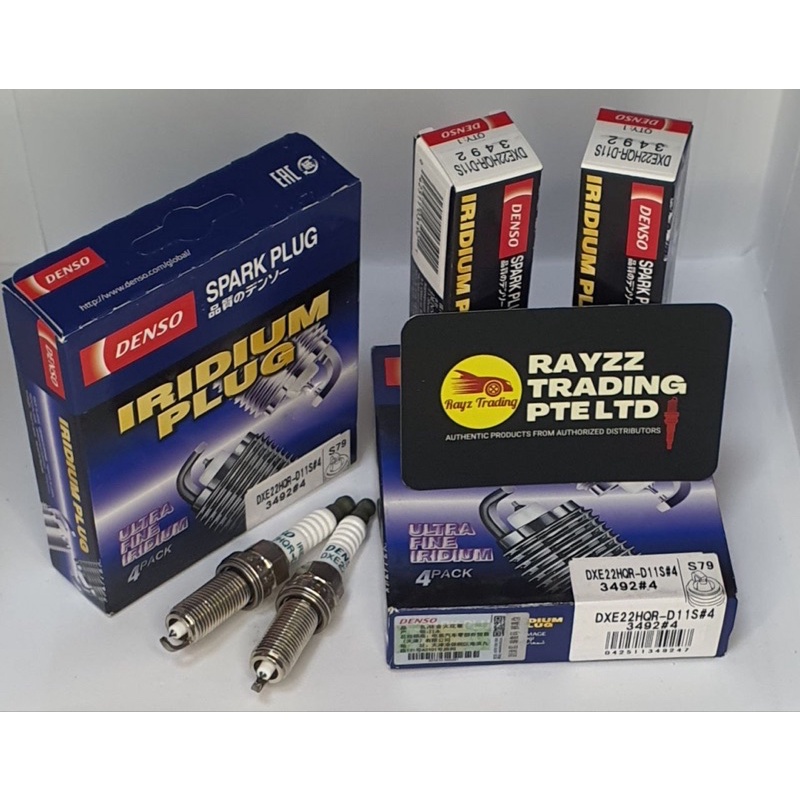 Denso Dxe22hqr-d11s long life iridium spark plug set of 4 #Honda odyssey #RC1 | Shopee Singapore