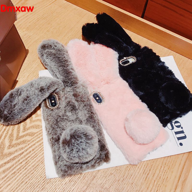 Hairy Case Samsung Galaxy Note 9 8 5 A9 Pro 2016 Cute Rabbit Animal ...