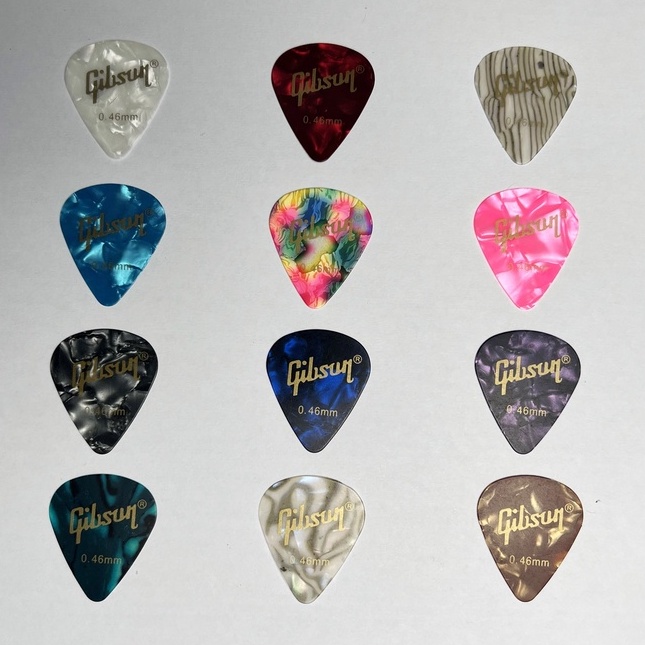 Fender & Gibson Guitar Pick/Pick Guitar 0.46mm Random Colour | Shopee ...
