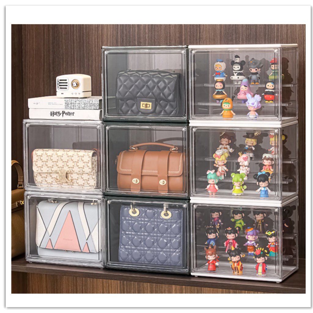 【SG Local Stock】Stackable Bag Display Organizer Clear Box Toy Doll ...