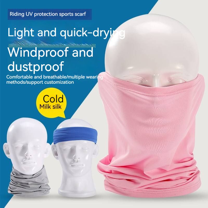 Ice Silk Cooling Balaclava Face Scarf Dustproof Neck Gaiter Bandana ...