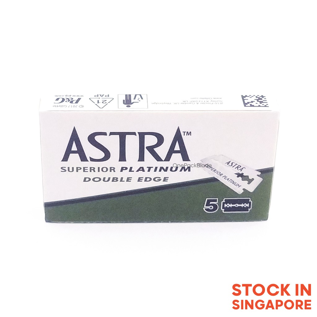 ASTRA Superior Platinum Double Edge Razor 5 Blades, Shaver Shaving ...