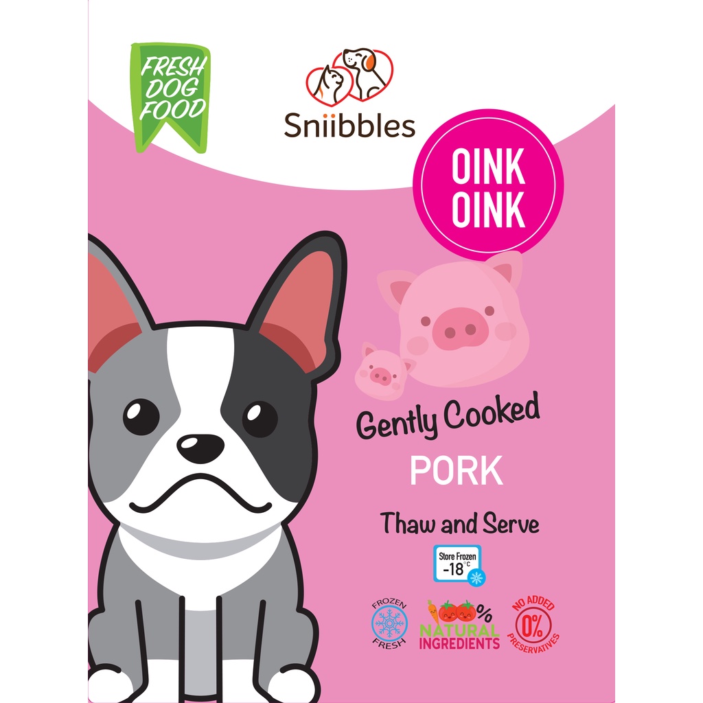 Oink Oink Freshly Cooked Dog Food Gently Cooked Frozen Dog Food by ...