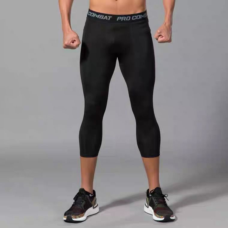 (Local) Men Sports Compression Tights 3 Quarter Length Below Knee All ...
