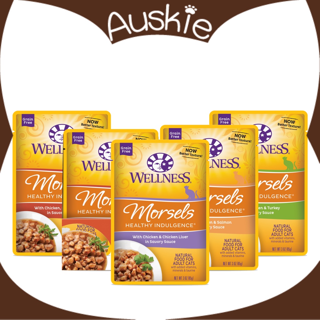 Wellness Healthy Indulgence Morsels Wet Cat Food 3oz (6 Flavors ...
