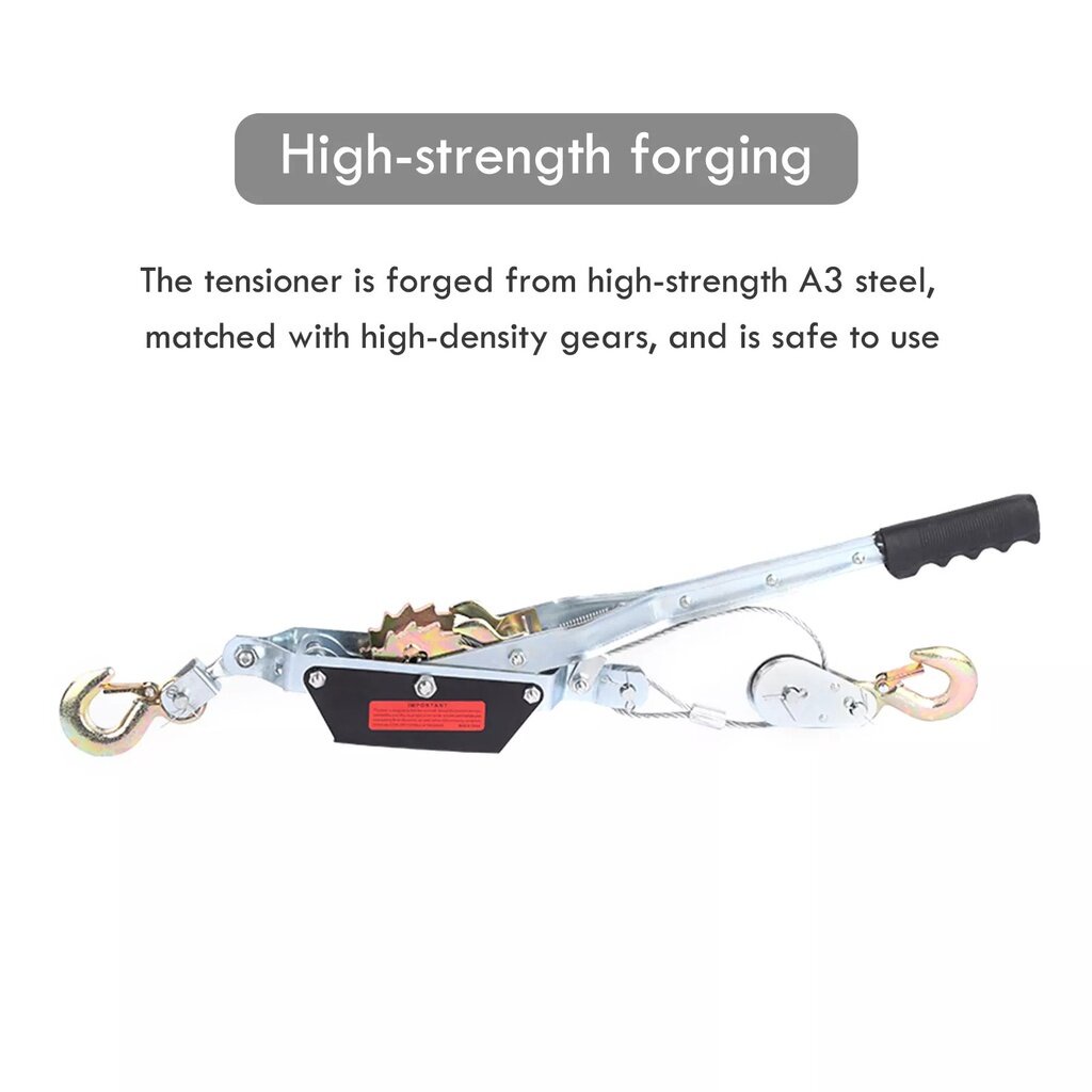 2000kg 2 TON DOUBLE HOOK MULTI FUNCTION RATCHET HAND TIGHTENER MANUAL ...
