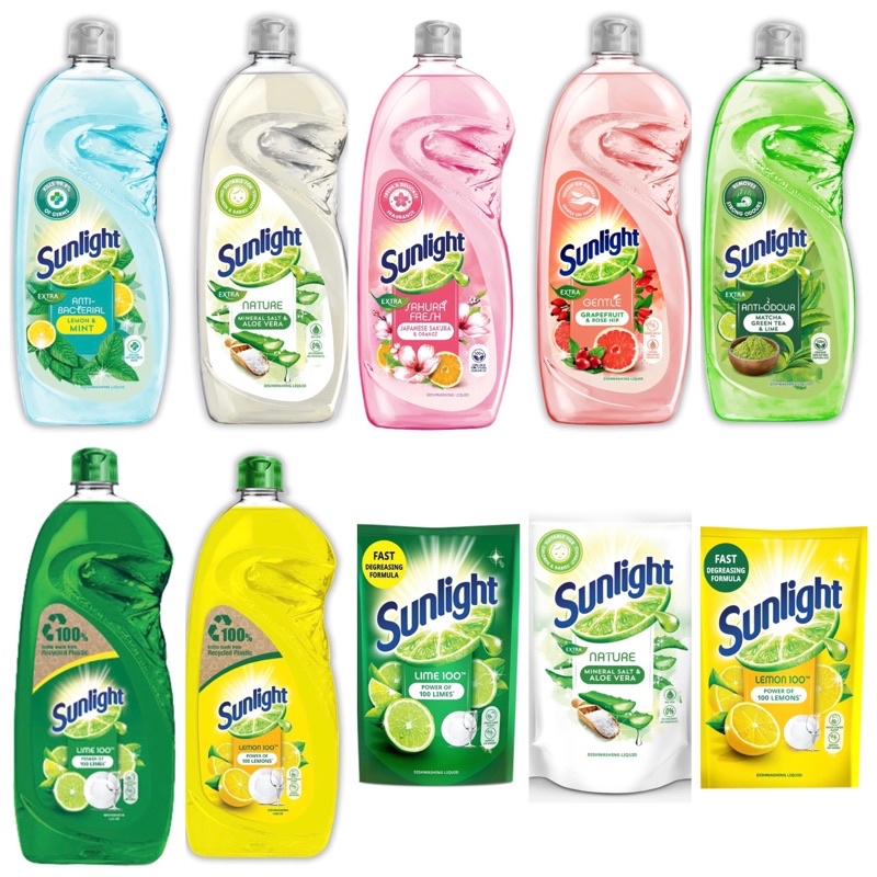 Sunlight Dishwashing Liquid 800ml/ Refill Pack 700ml/1.35Liter | Shopee ...