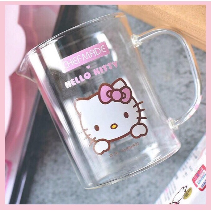 💕SG stock💕 Chefmade Hello Kitty Glass Measuring Cup | Shopee Singapore